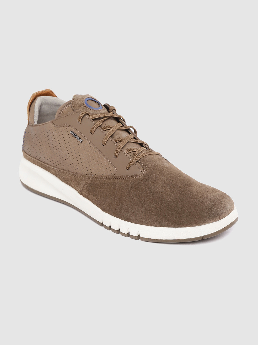 Buy Geox Men Brown Solid Leather Sneakers - Casual Shoes for Men ...