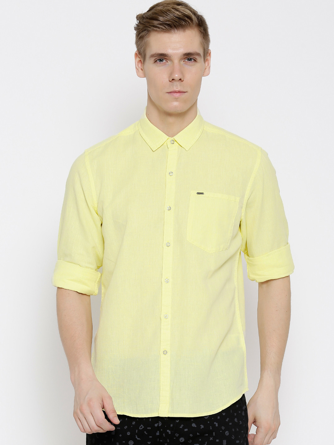 Buy Lee Yellow Smart Slim Fit Casual Shirt - Shirts for Men 1320686 ...