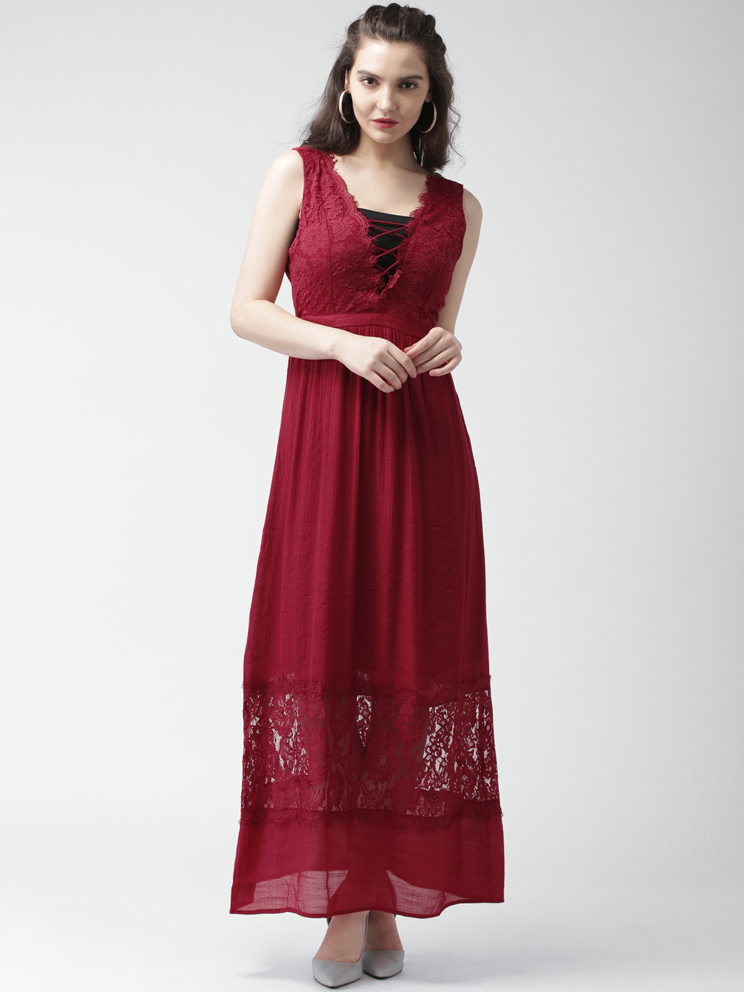 Buy FOREVER 21 Red Maxi Dress - Dresses for Women 1322153 | Myntra