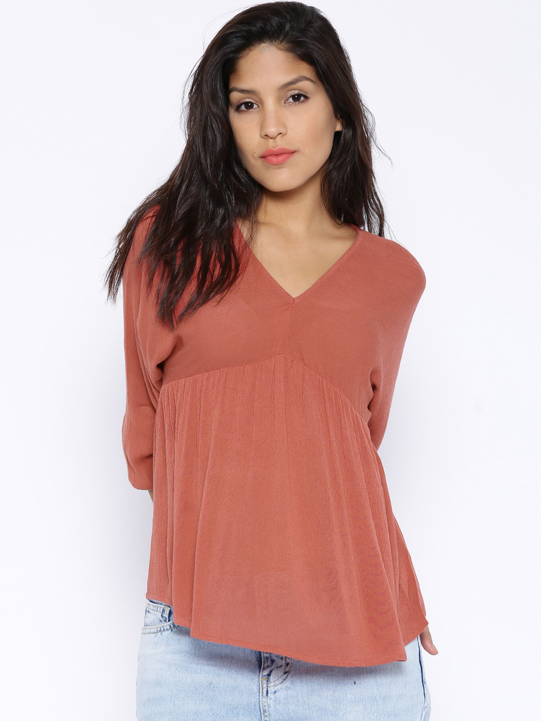 Buy ONLY Rust Orange Top - Tops for Women 1323884 | Myntra