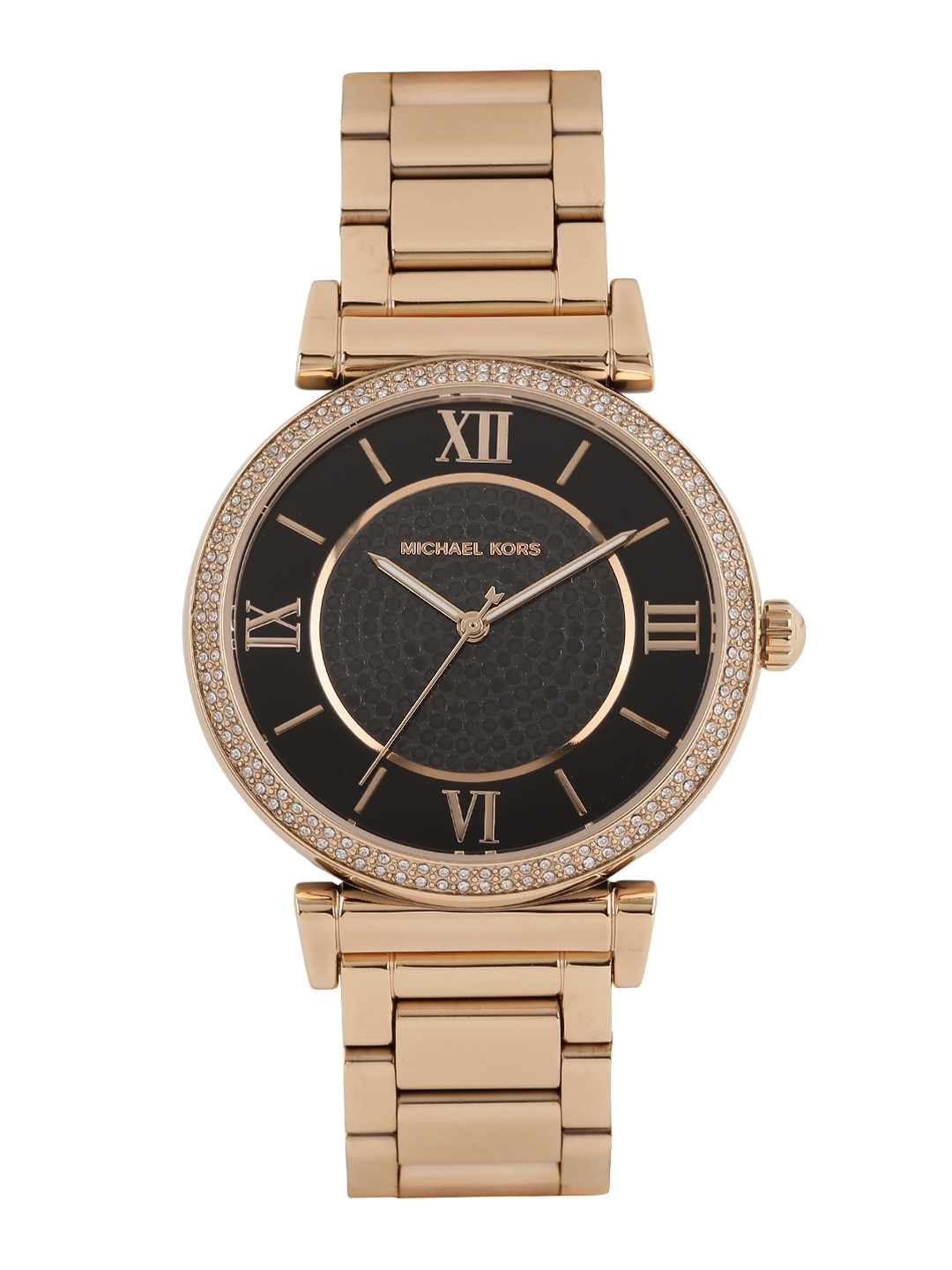 Buy Michael Kors Women Black Dial Embellished Watch MK3356 - Watches ...
