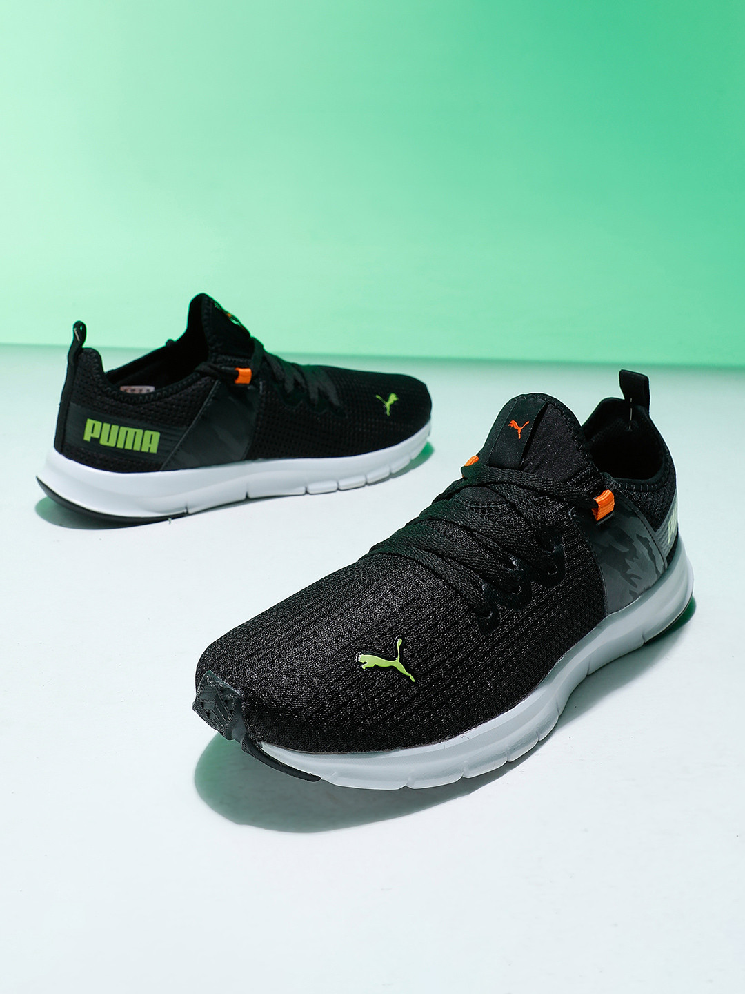 Buy Puma Men Black Flex Fire V1 Sneakers - Casual Shoes for Men ...