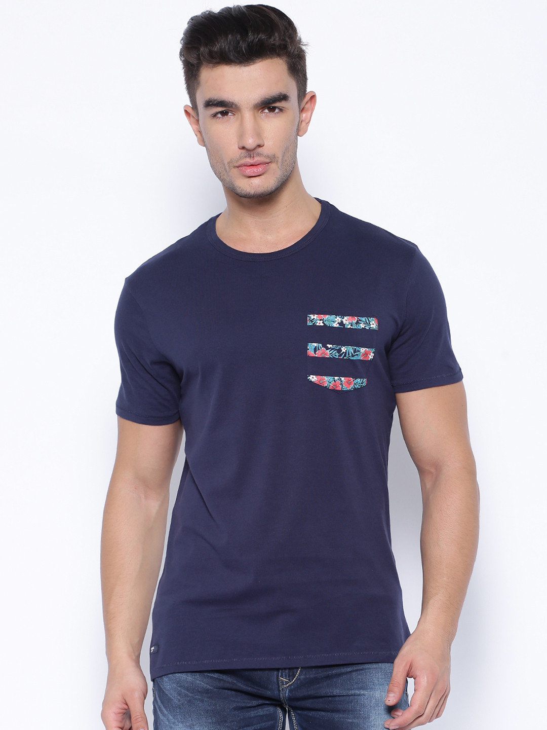 Buy Threadbare Navy Pure Cotton T Shirt - Tshirts for Men 1326691 | Myntra