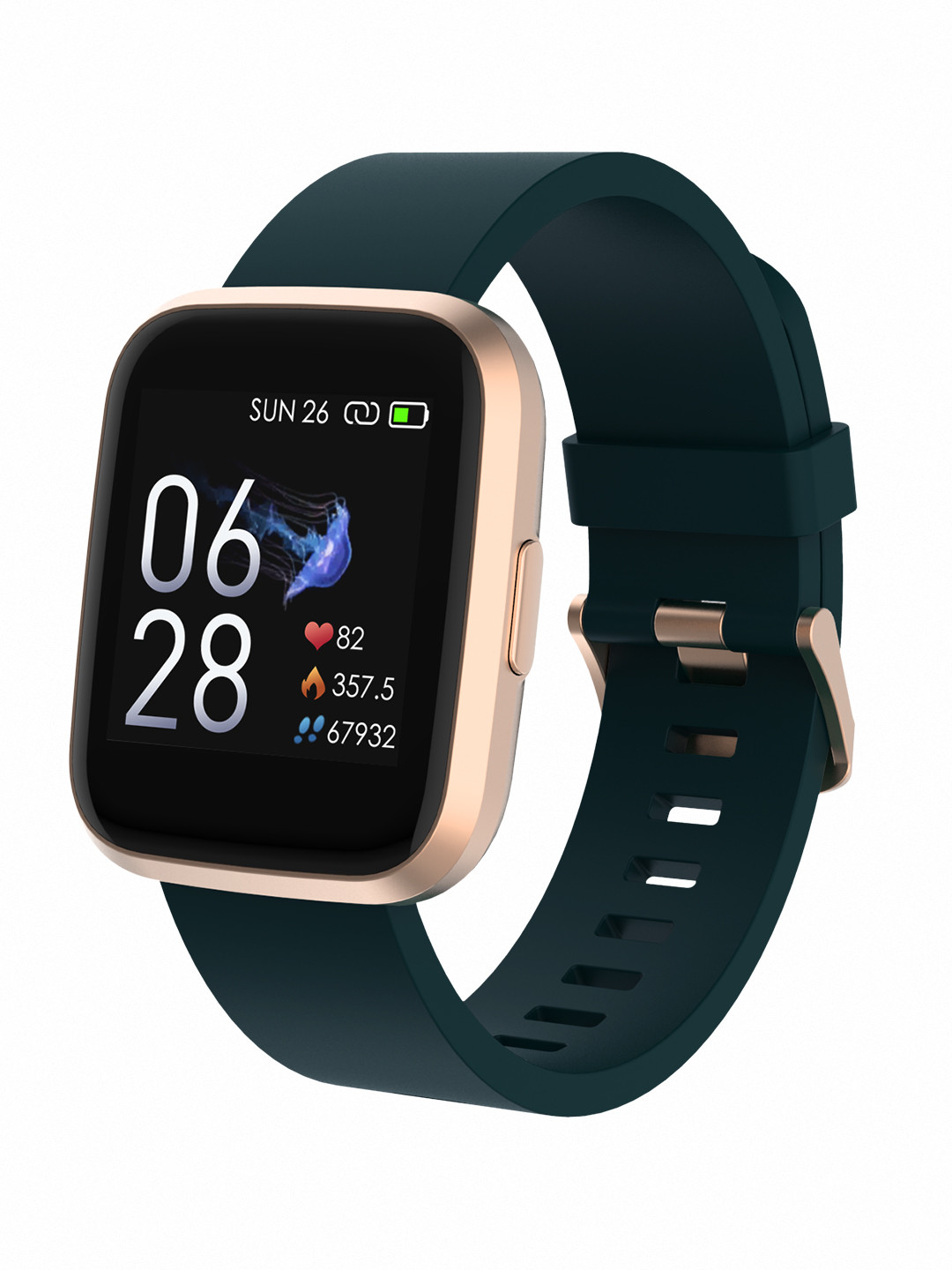 Buy CrossBeats Unisex Gold Toned Digital Smart Watch CB IGNITE - Smart ...