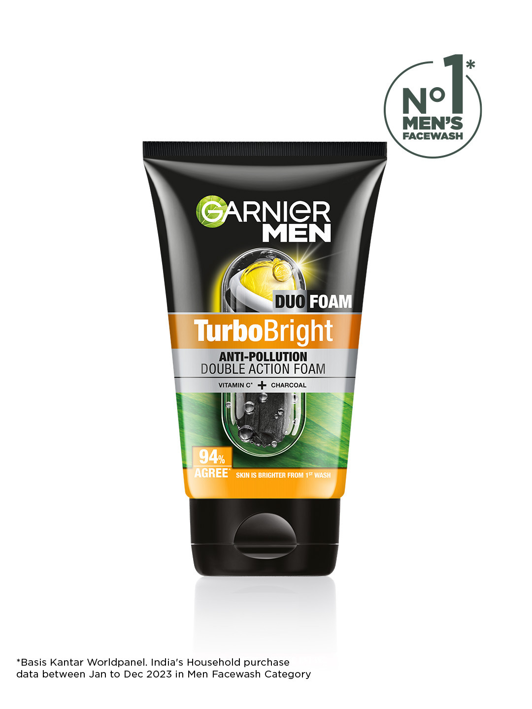 Buy Garnier Men Turbo Bright Double Action Face Wash With Charcoal And ...