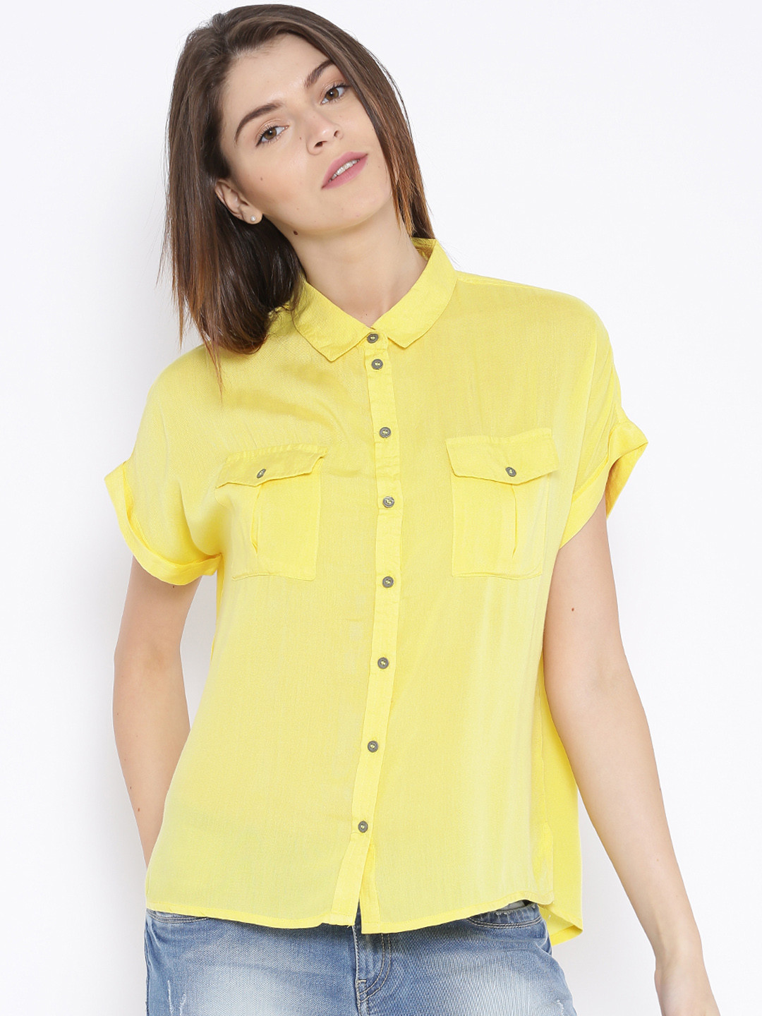 Buy ONLY Yellow Top - Tops for Women 1332794 | Myntra