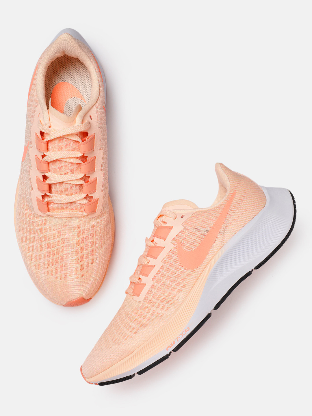 Buy Nike Women Peach Coloured AIR ZOOM PEGASUS 37 Running Shoes ...