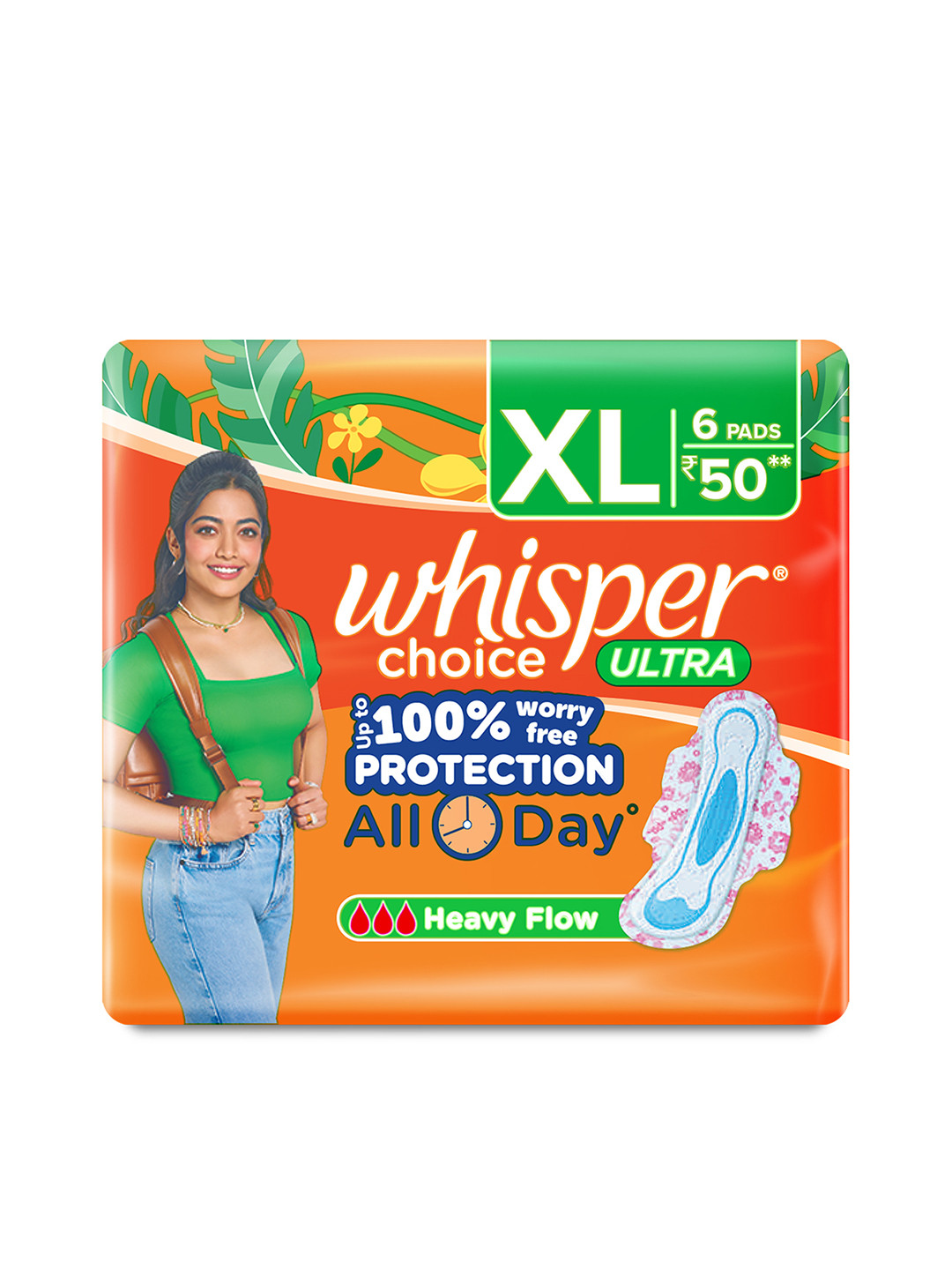 Buy Whisper Choice Ultra Extra Large Sanitary Napkins 6 Pads - Sanitary ...