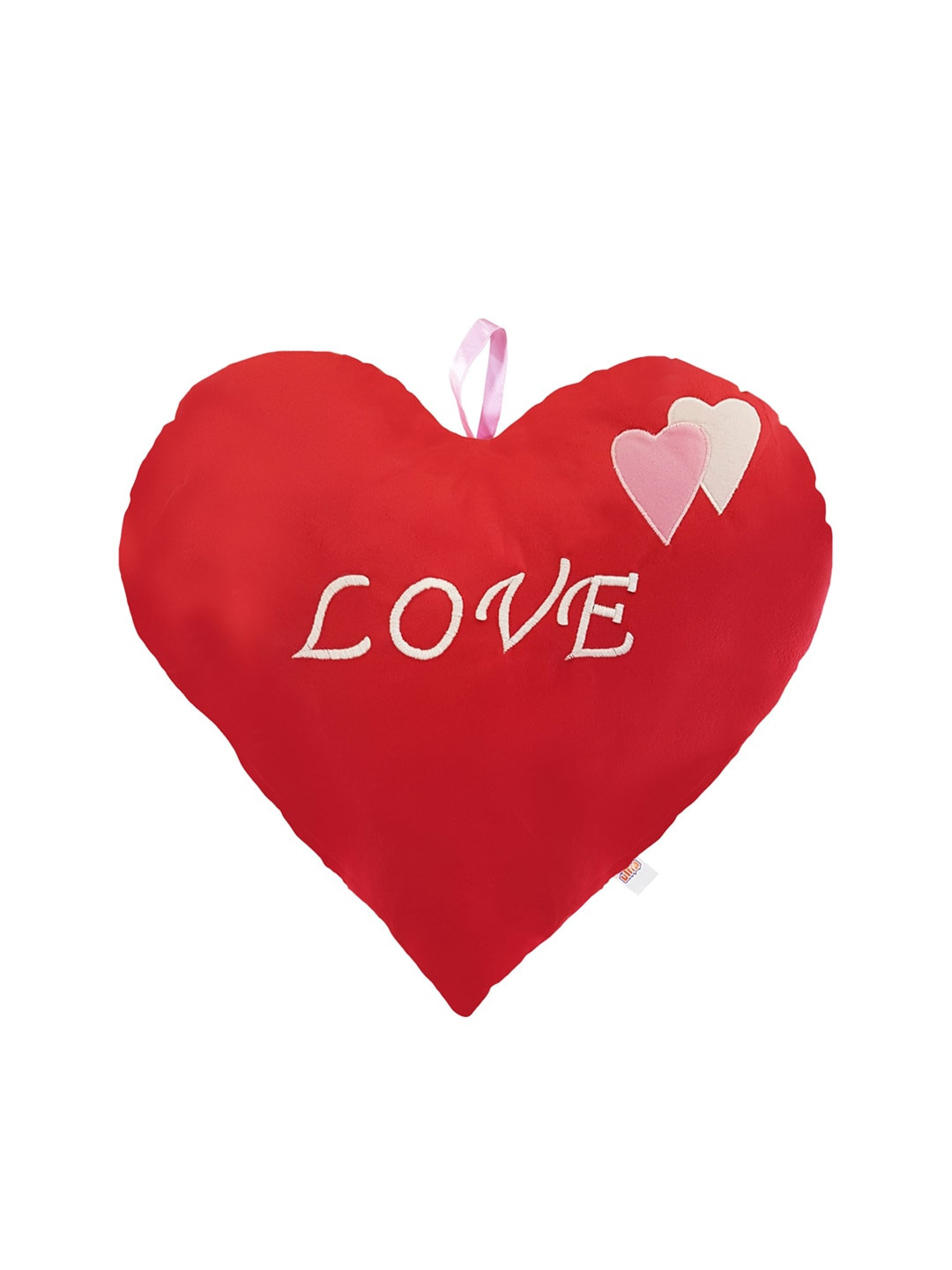 Buy Ultra Kids Red & White Heart Shape Stuffed Cushion - Soft Toys And ...