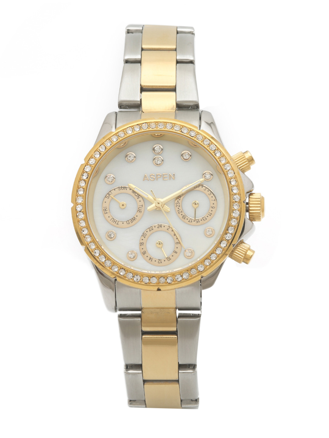 Buy ASPEN Women White Dial Embellished Watch AP1827 - Watches for Women ...