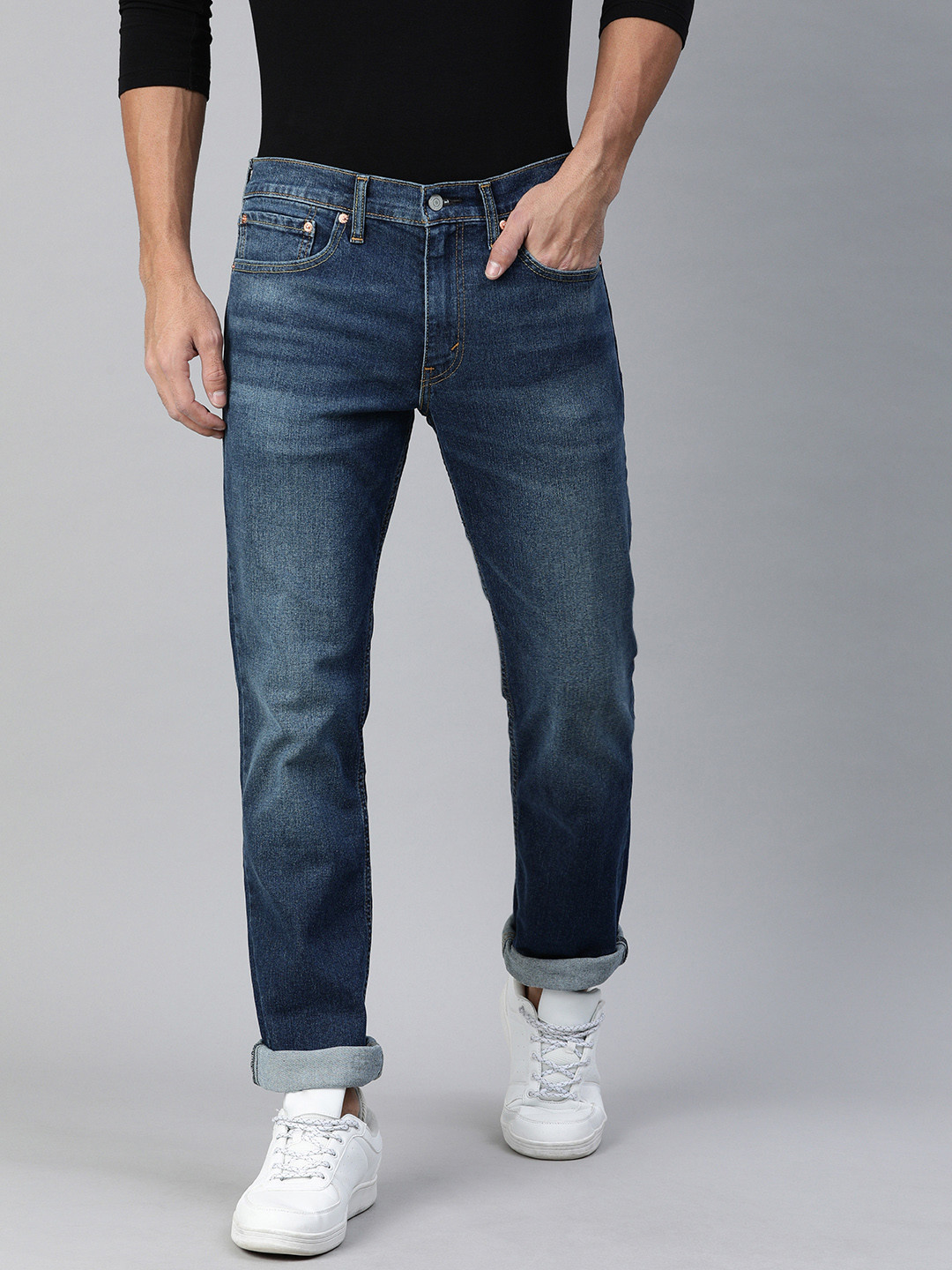 Buy Levis Men Blue 511 Slim Fit Mid Rise Clean Look Stretchable Jeans ...