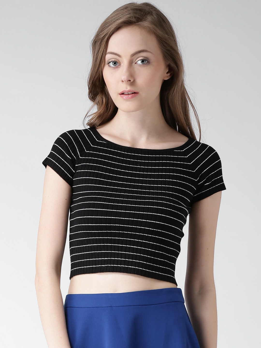 Buy Forever 21 Black Striped Crop Top Tops For Women 1337012 Myntra
