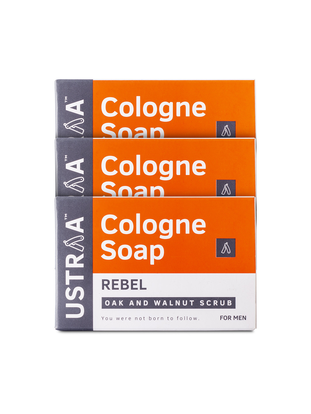 Buy Ustraa Men Pack Of 3 Rebel Cologne Soaps 375 G - Soap for Men ...
