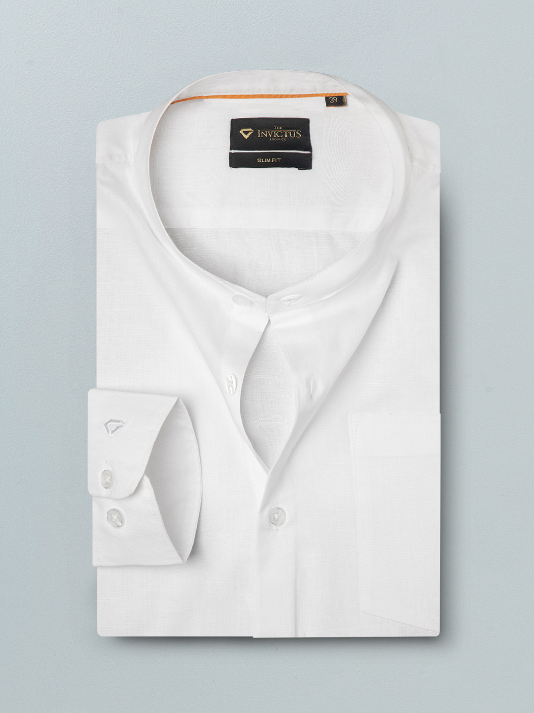 Buy INVICTUS Men White Slim Fit Cotton Linen Formal Shirt - Shirts for ...