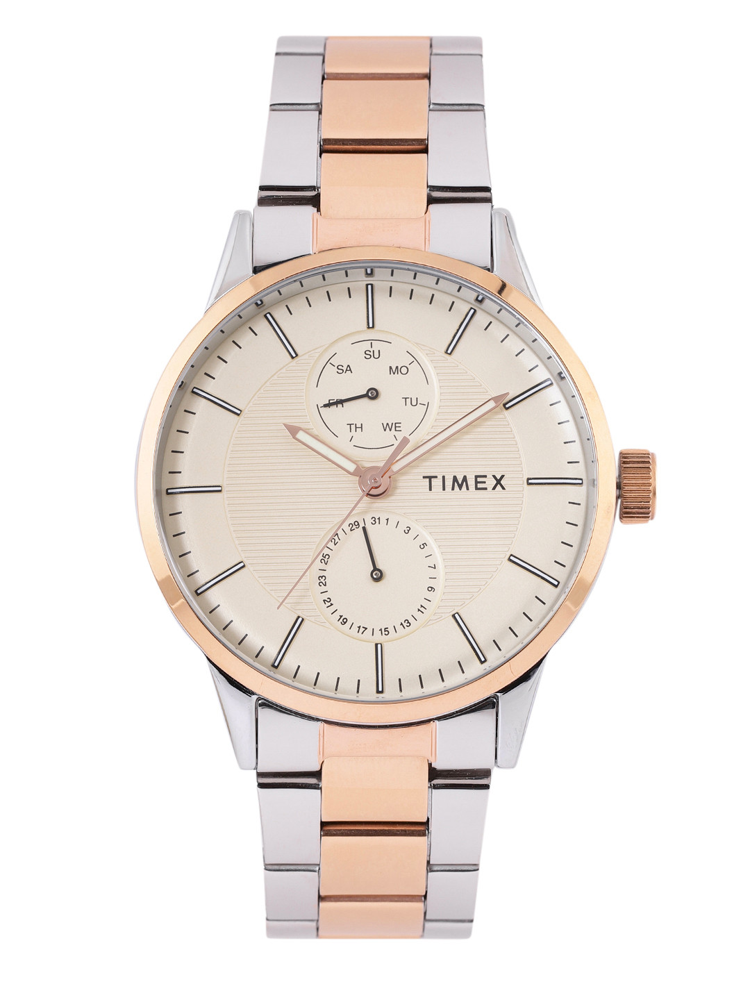 Buy Timex Men Beige Multifunction Analogue Watch With Additional Strap ...