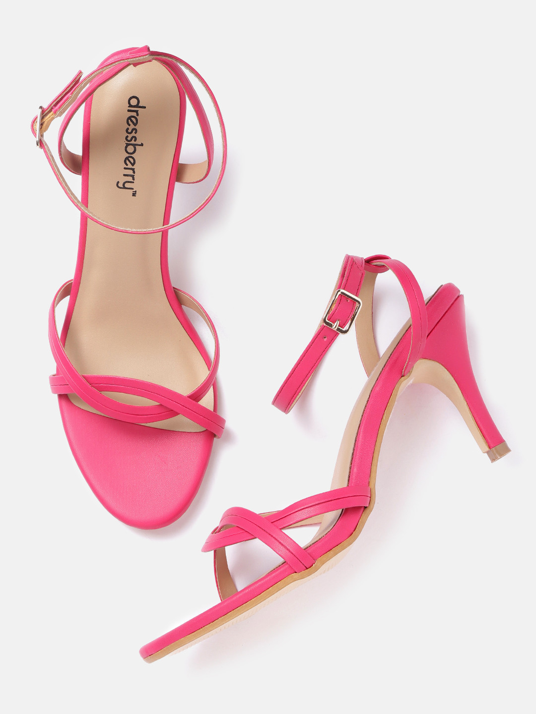 Buy DressBerry Women Pink Solid Solid Slim Heels - Heels for Women ...