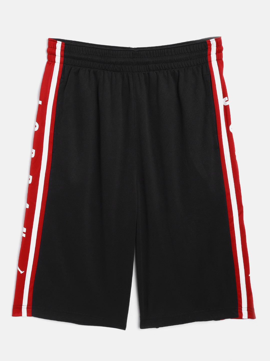 Buy Jordan Boys Black & Red Air Jordan HBR Dri FIT Basketball Shorts ...