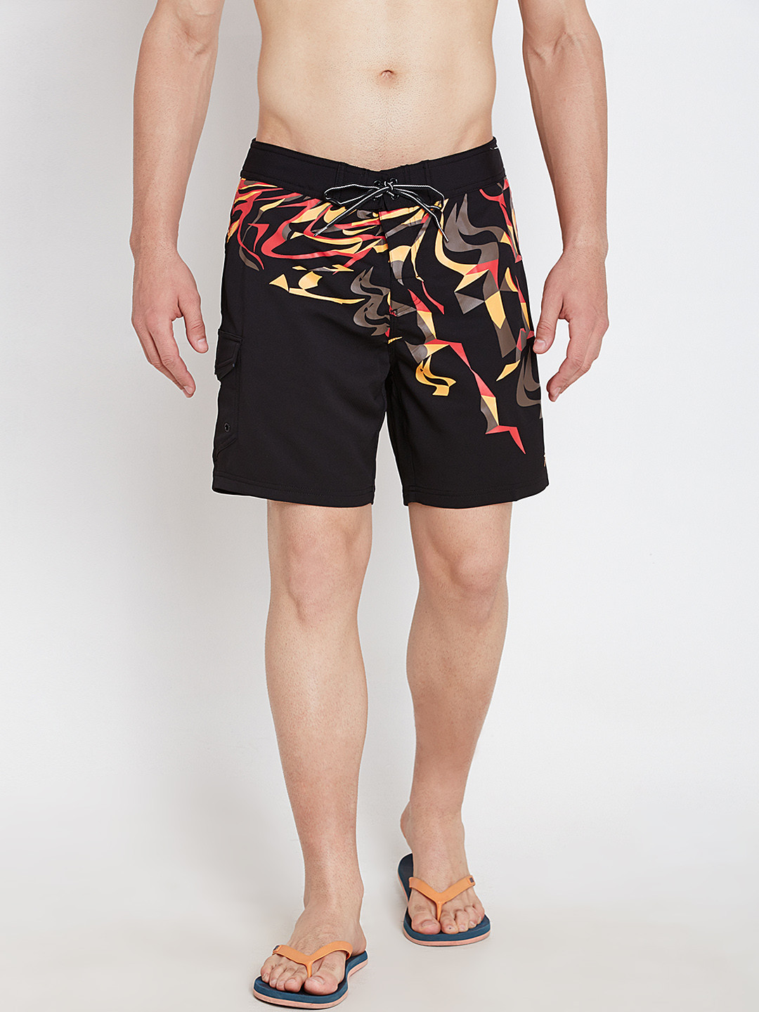 Buy Speedo Black Printed Surfing Shorts - Shorts for Men 1344582 | Myntra