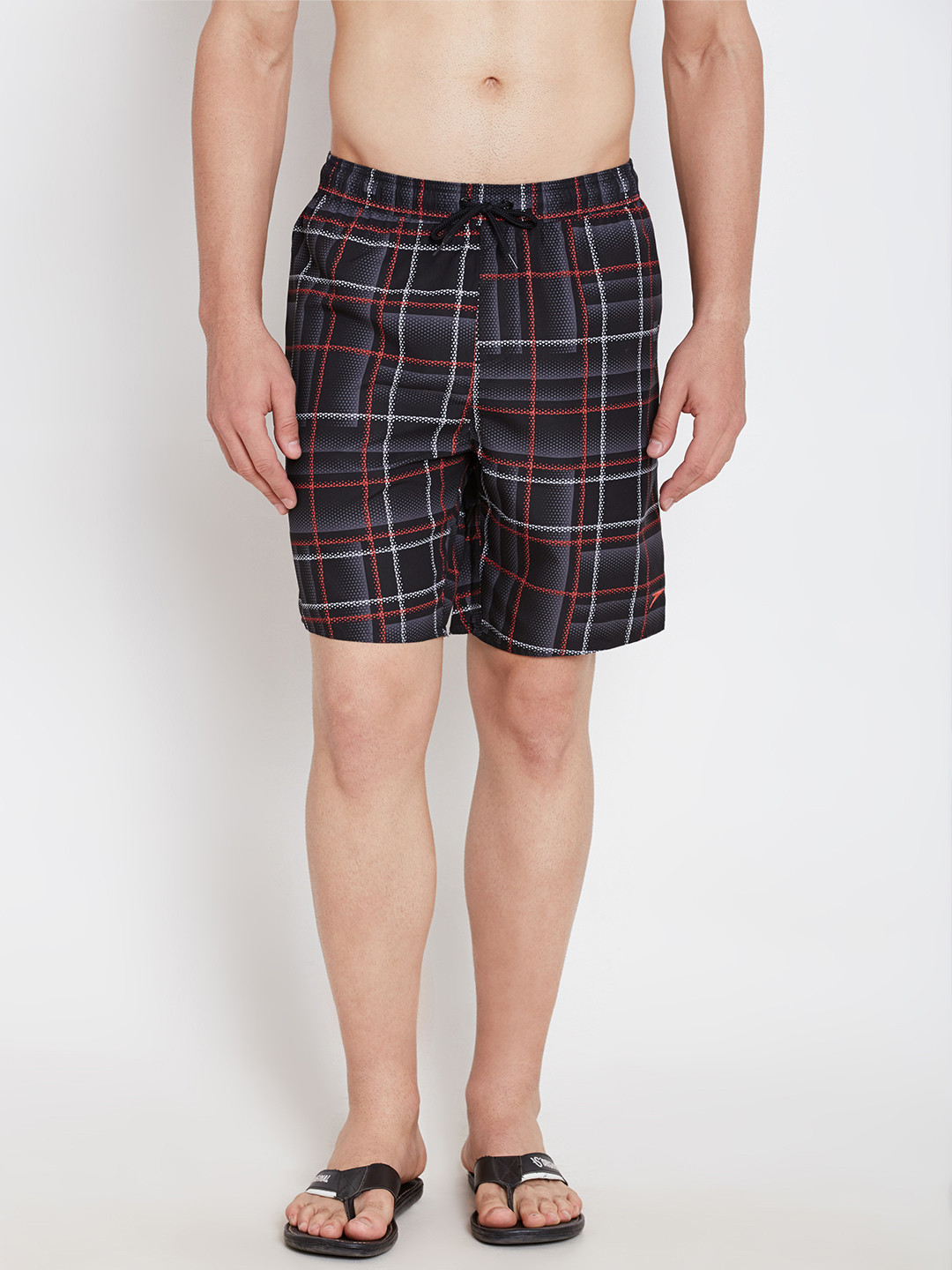Buy Speedo Grey & Red Checked Surfing Shorts - Shorts for Men 1344590 ...