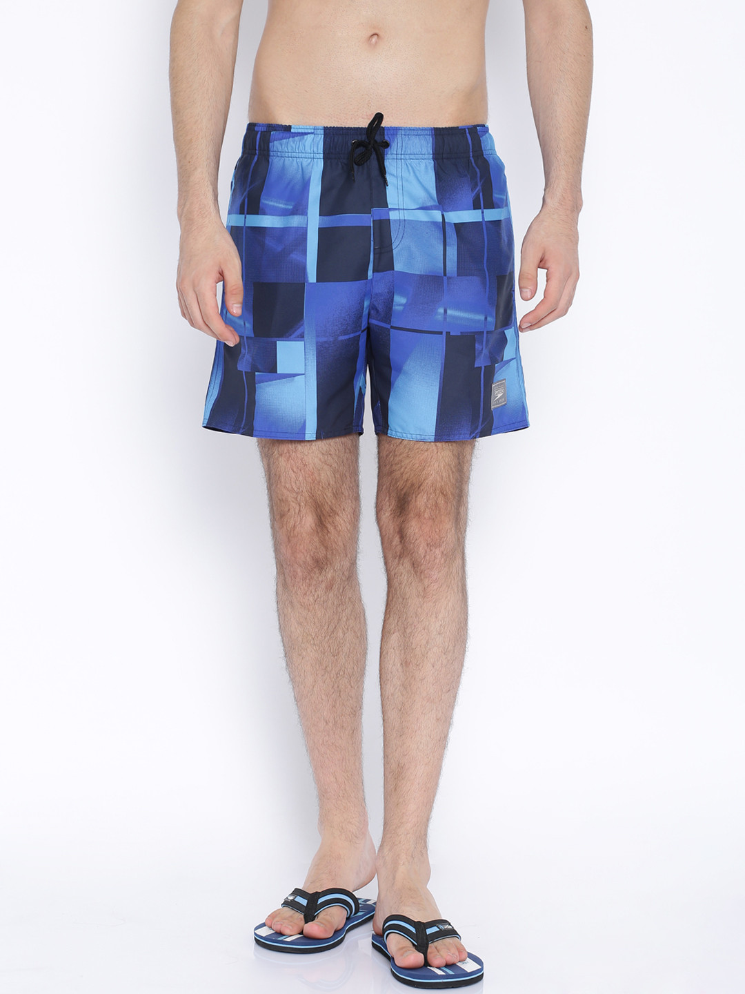 Buy Speedo Blue Printed Swim Shorts 809677A625 - Swimwear for Men ...
