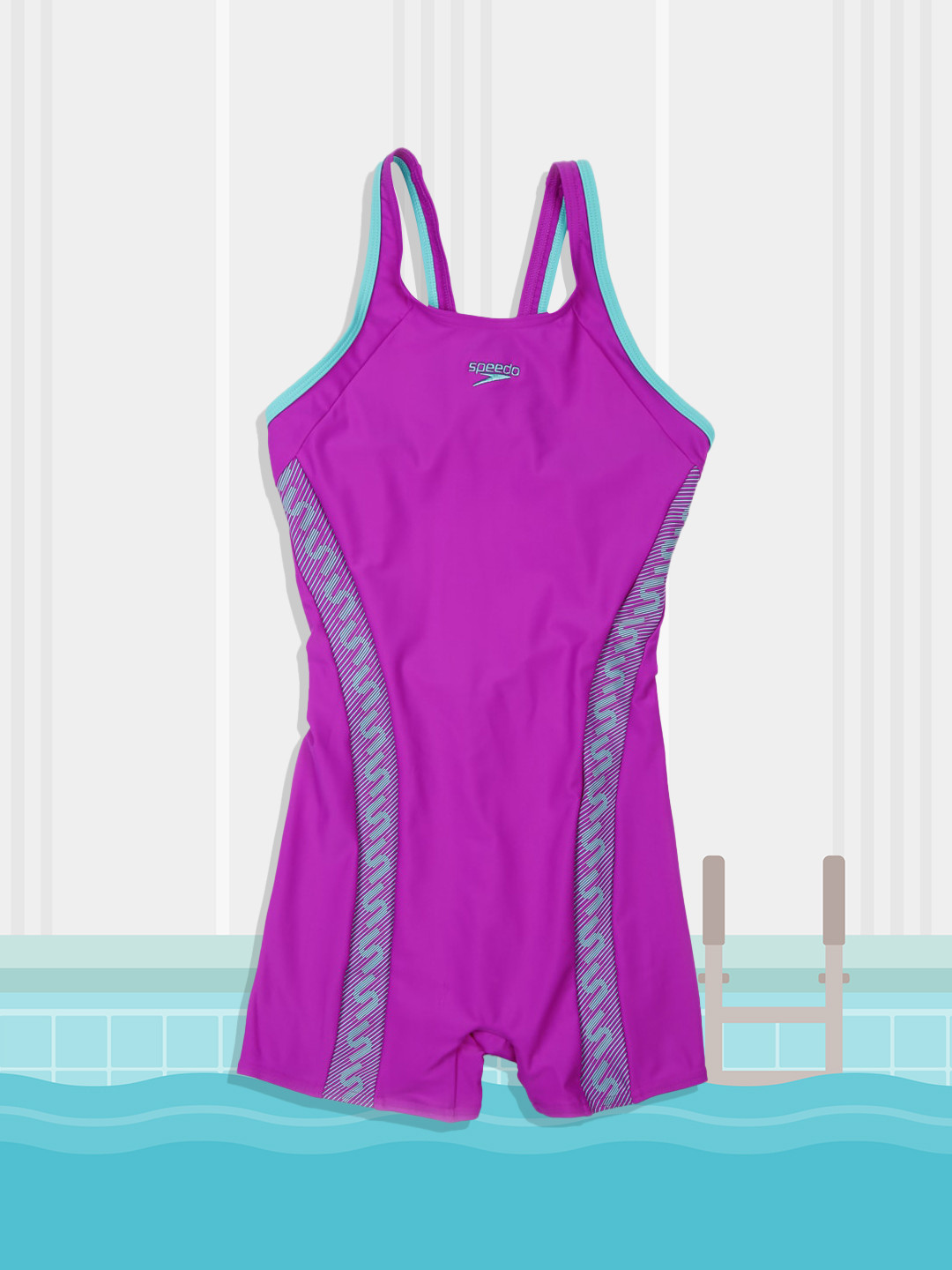 Buy Speedo Girls Purple Printed Swimsuit 808748A822 - Swimwear for ...