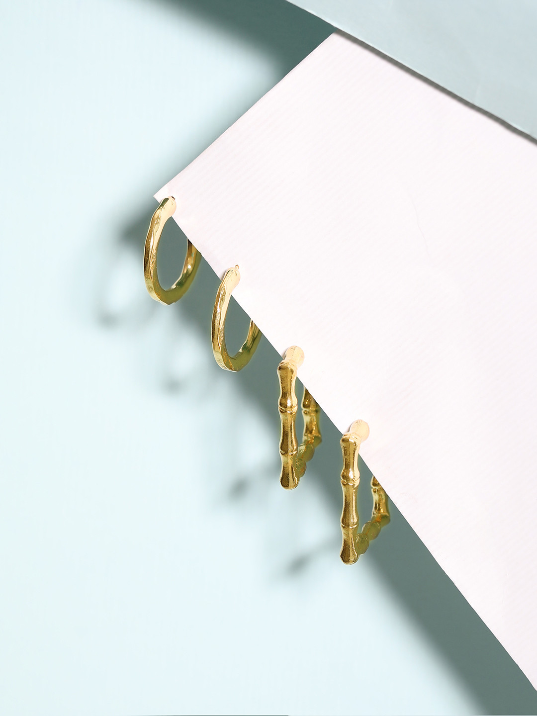 Buy TOKYO TALKIES X Rubans FASHION ACCESSORIES Gold Toned Geometric ...