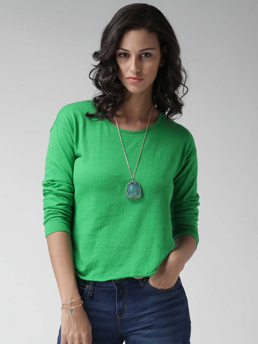 Buy ALCOTT Los Angeles Green Sweater - Sweaters for Women 1347485 | Myntra