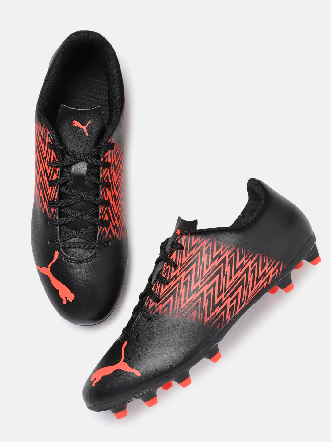 Buy Puma Men Black & Red TACTO FG/AG Football Shoes - Sports Shoes for ...