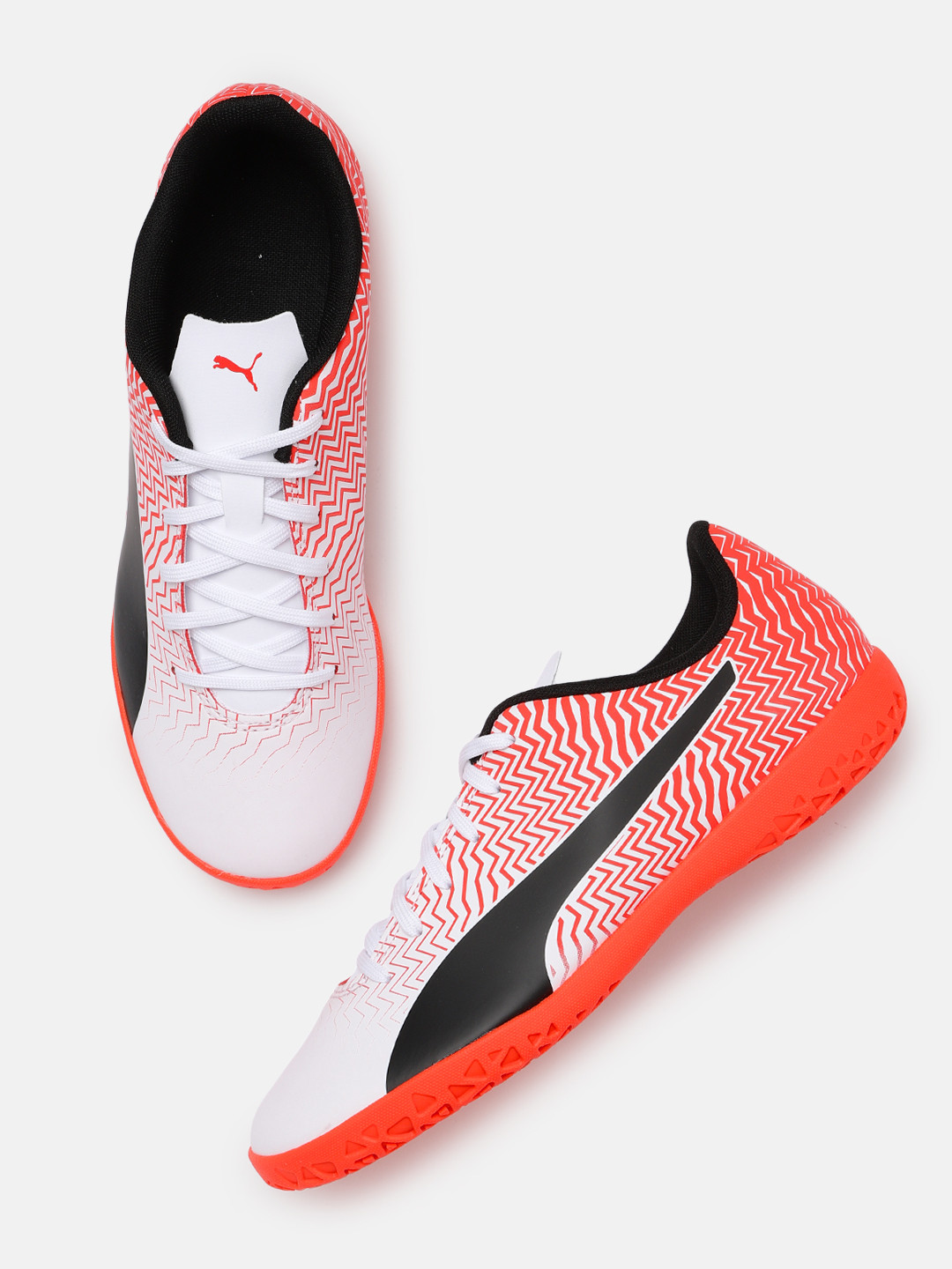 Buy Puma Men White & Red Rapido II IT Football Shoes - Sports Shoes for ...
