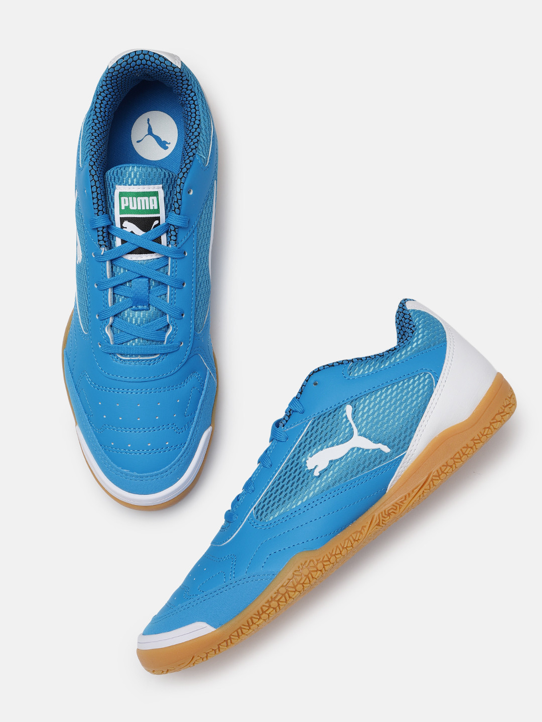 Buy Puma Men Blue & White PRESSING Football Shoes - Sports Shoes for ...