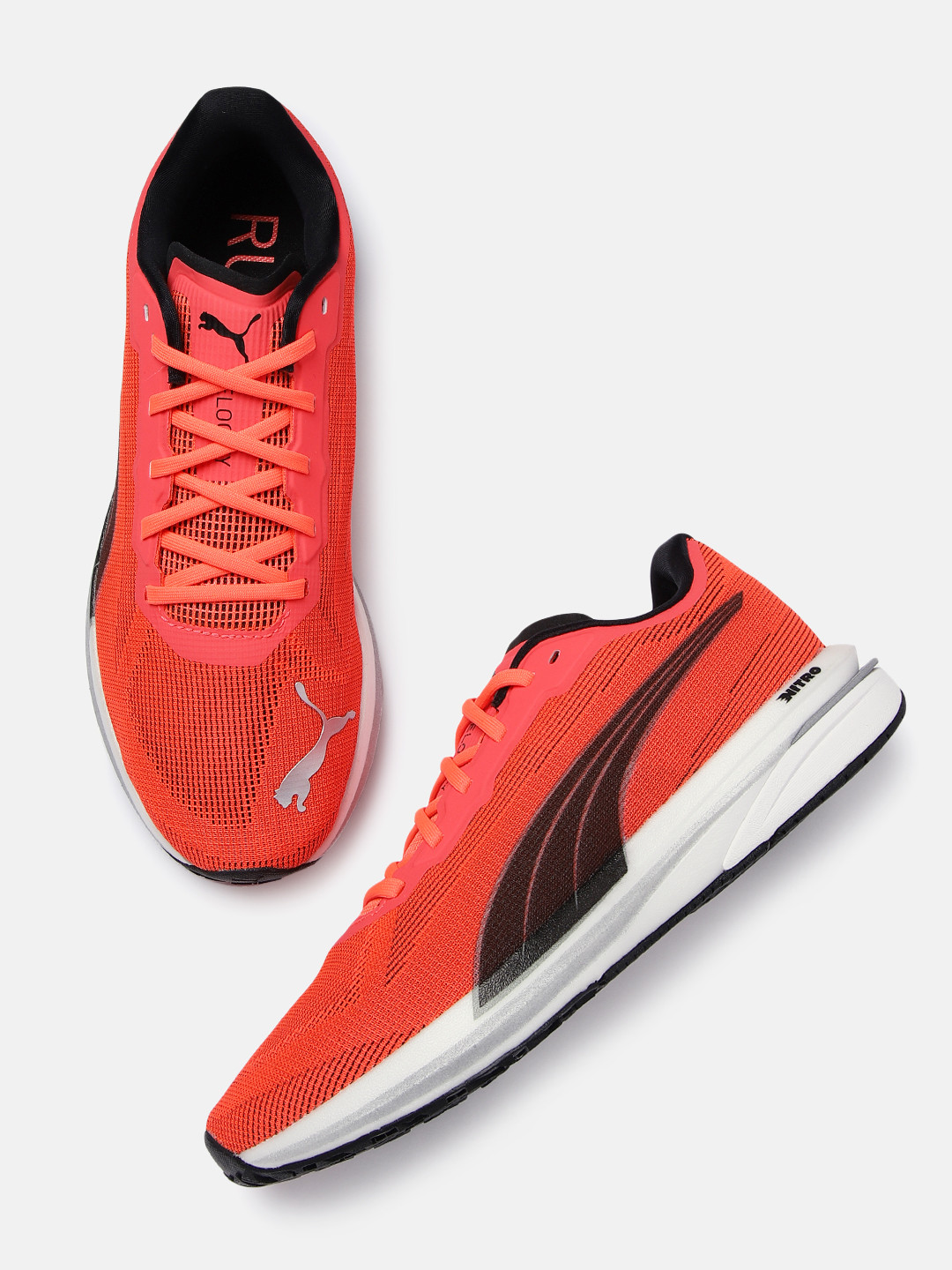 Buy Puma Men Orange Velocity Nitro Running Shoes - Sports Shoes for Men ...