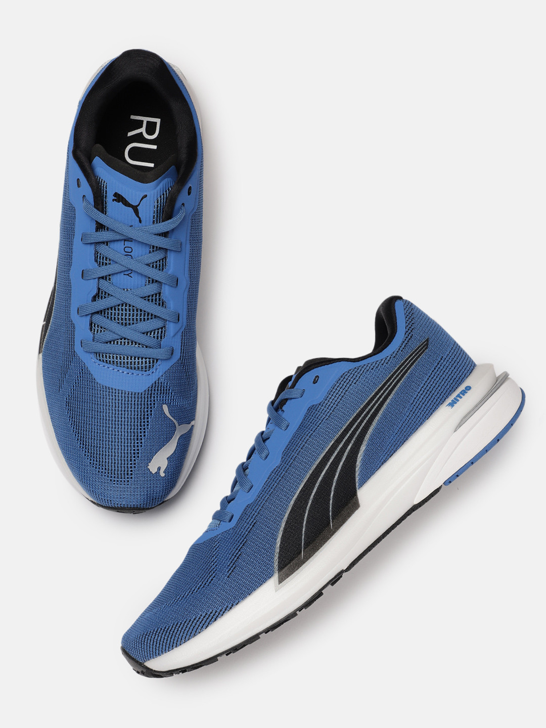 Buy Puma Men Blue Velocity Nitro Running Shoes - Sports Shoes for Men ...