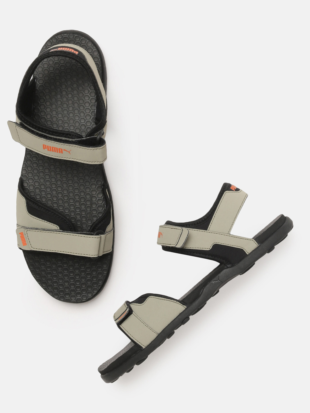 Buy Puma Men Grey Olive Green Street Walk V1 Sports Sandals - Sandals ...