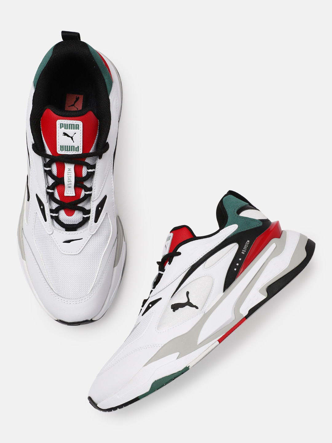 Buy Puma Unisex White RS Fast Mix Running Shoes - Sports Shoes for ...