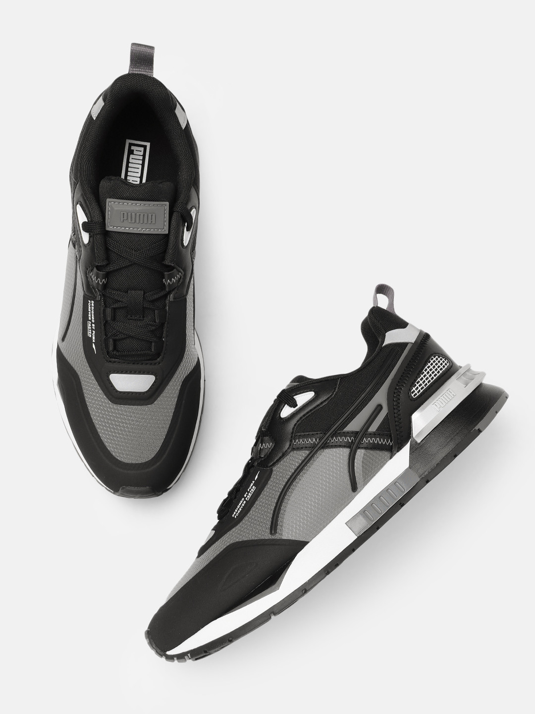 Buy Puma Unisex Grey & Black Mirage Tech Core Sneakers - Casual Shoes ...