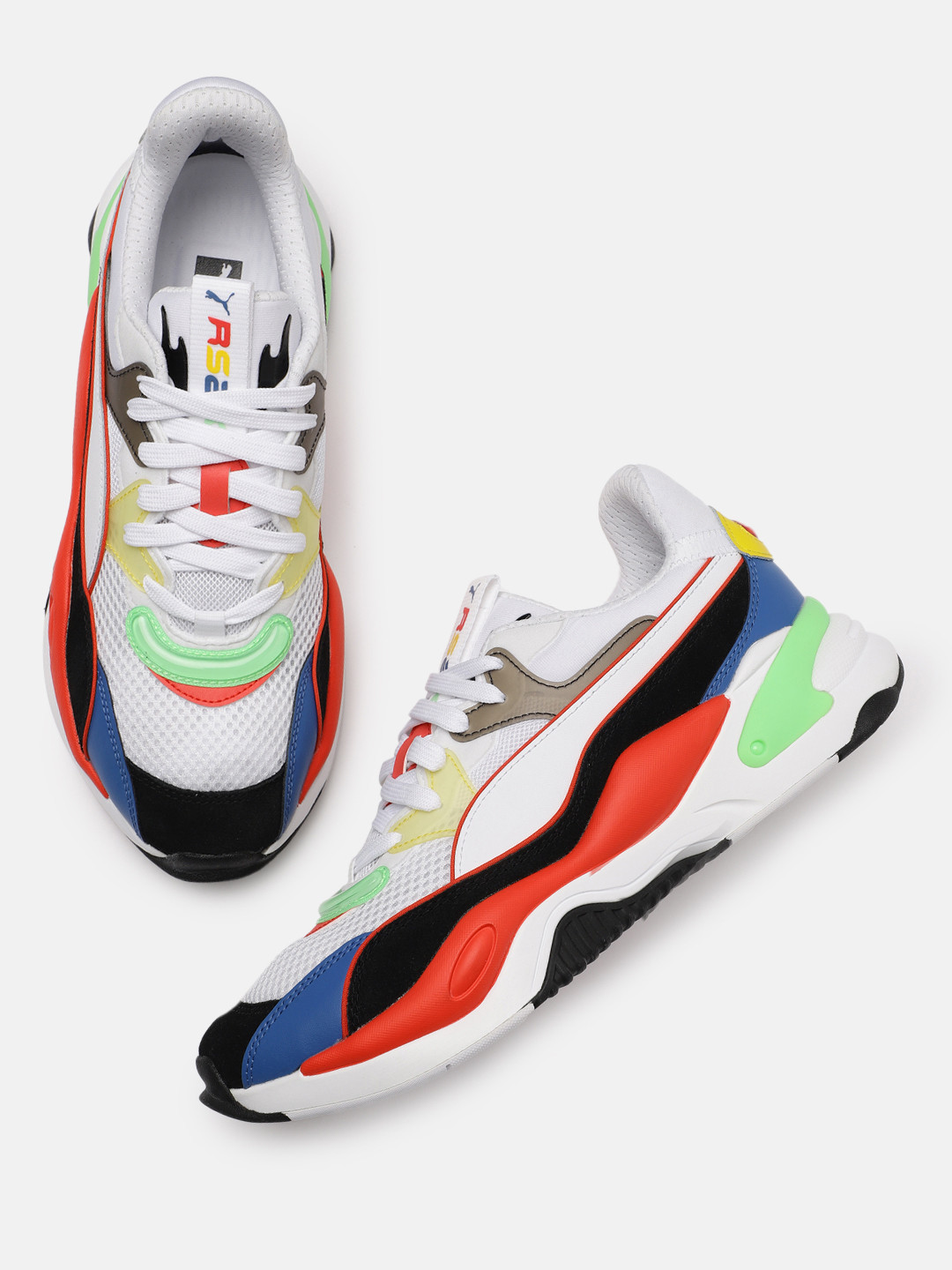 Buy Puma Unisex White & Black Colourblocked RS 2K Internet Exploring ...