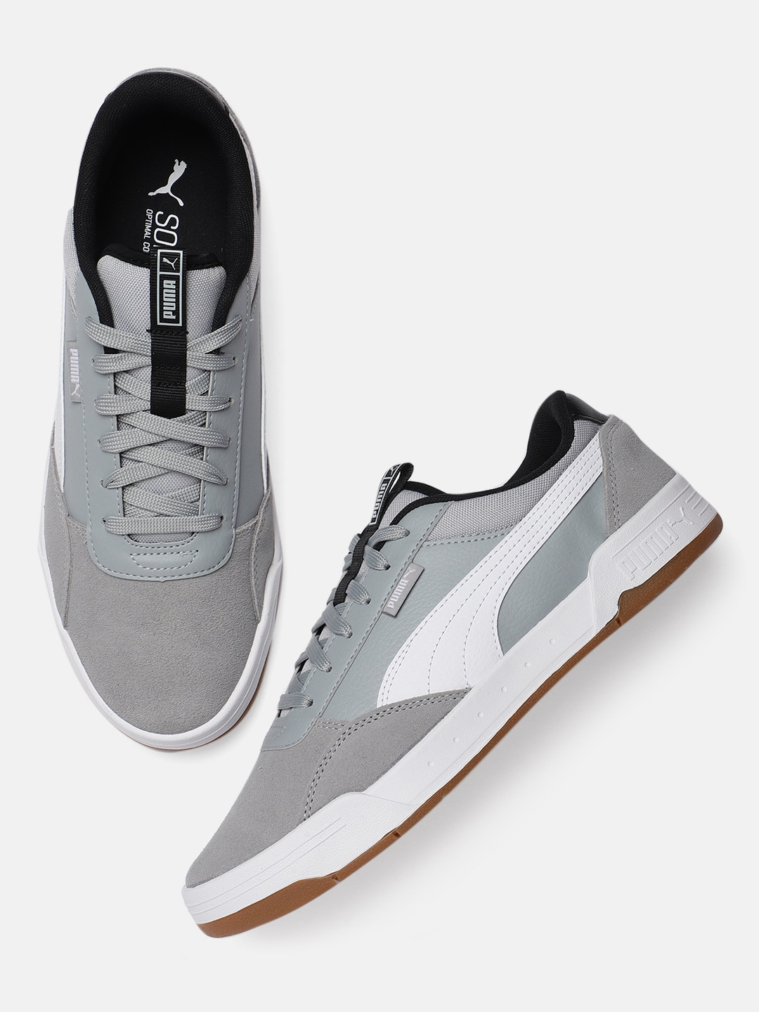 Buy Puma Unisex Grey Solid C Skate Sneakers - Casual Shoes for Unisex ...