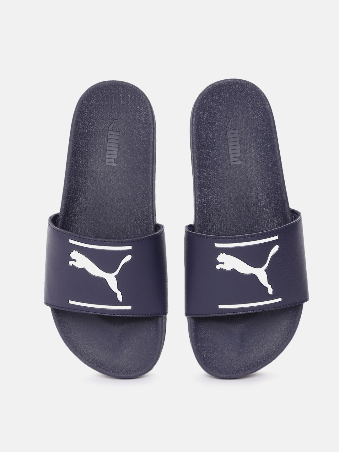 Buy Puma Unisex Navy Blue Printed Leadcat FTR Comfort Sliders - Flip ...