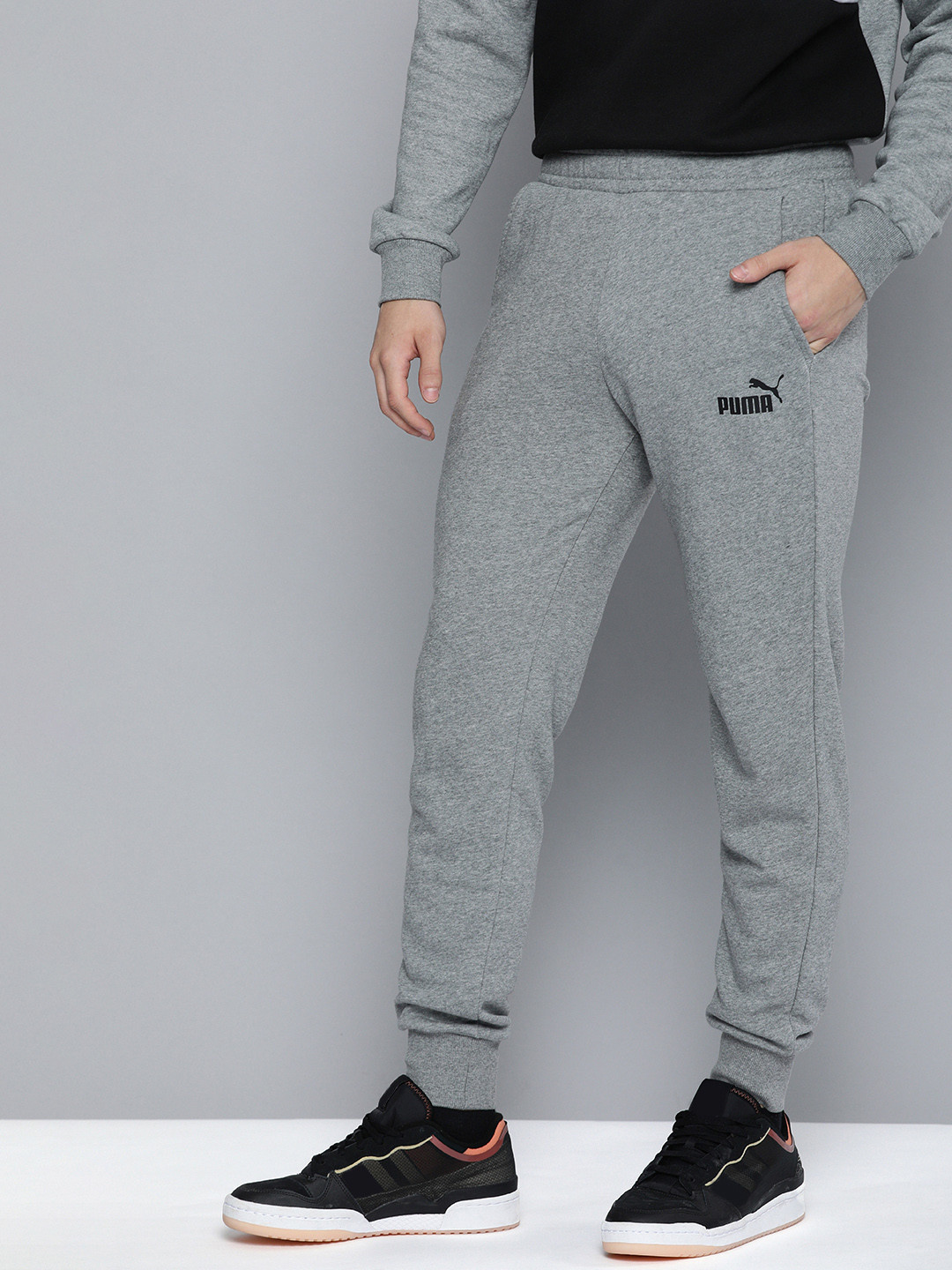 Buy Puma Men Grey Melange Solid ESS Logo TR Sustainable Joggers - Track ...