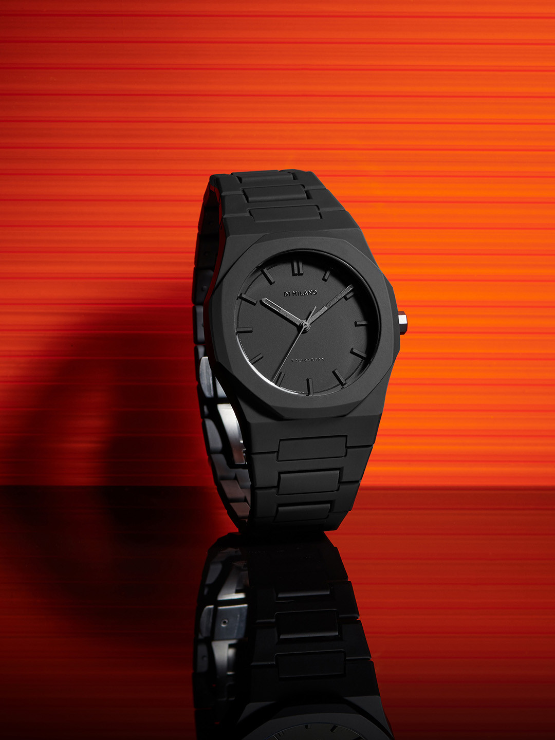 Buy D1 Milano Men Black Dial & Black Straps Polycarbon Analogue Watch ...