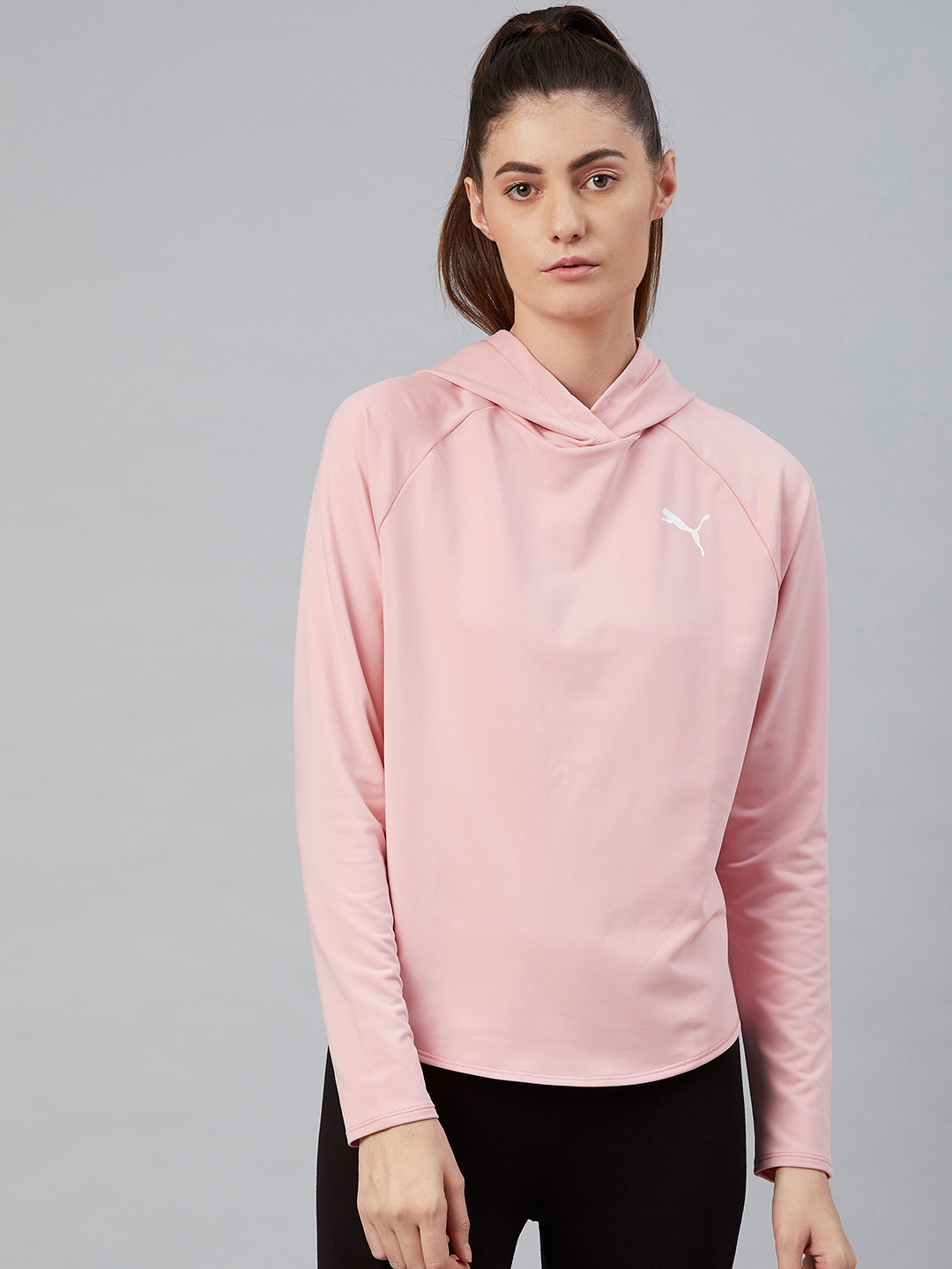 Buy Puma Women Pink Active Hoodie Solid Sustainable Sweatshirt ...