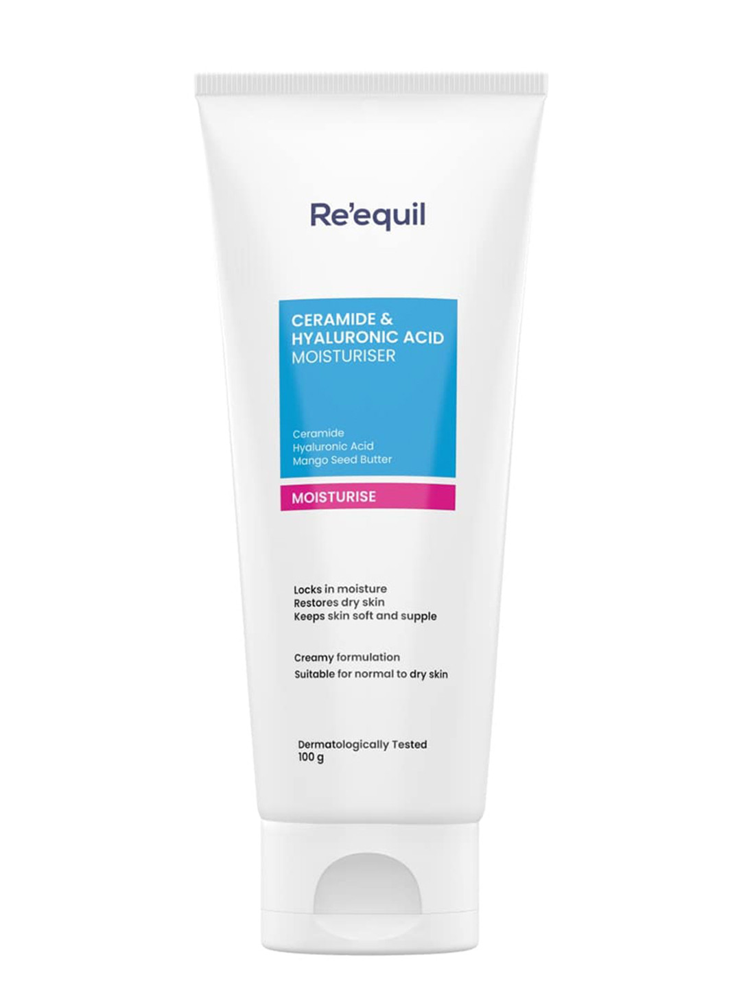 Buy Reequil Unisex Ceramide & Hyaluronic Acid Moisturiser For Normal To ...