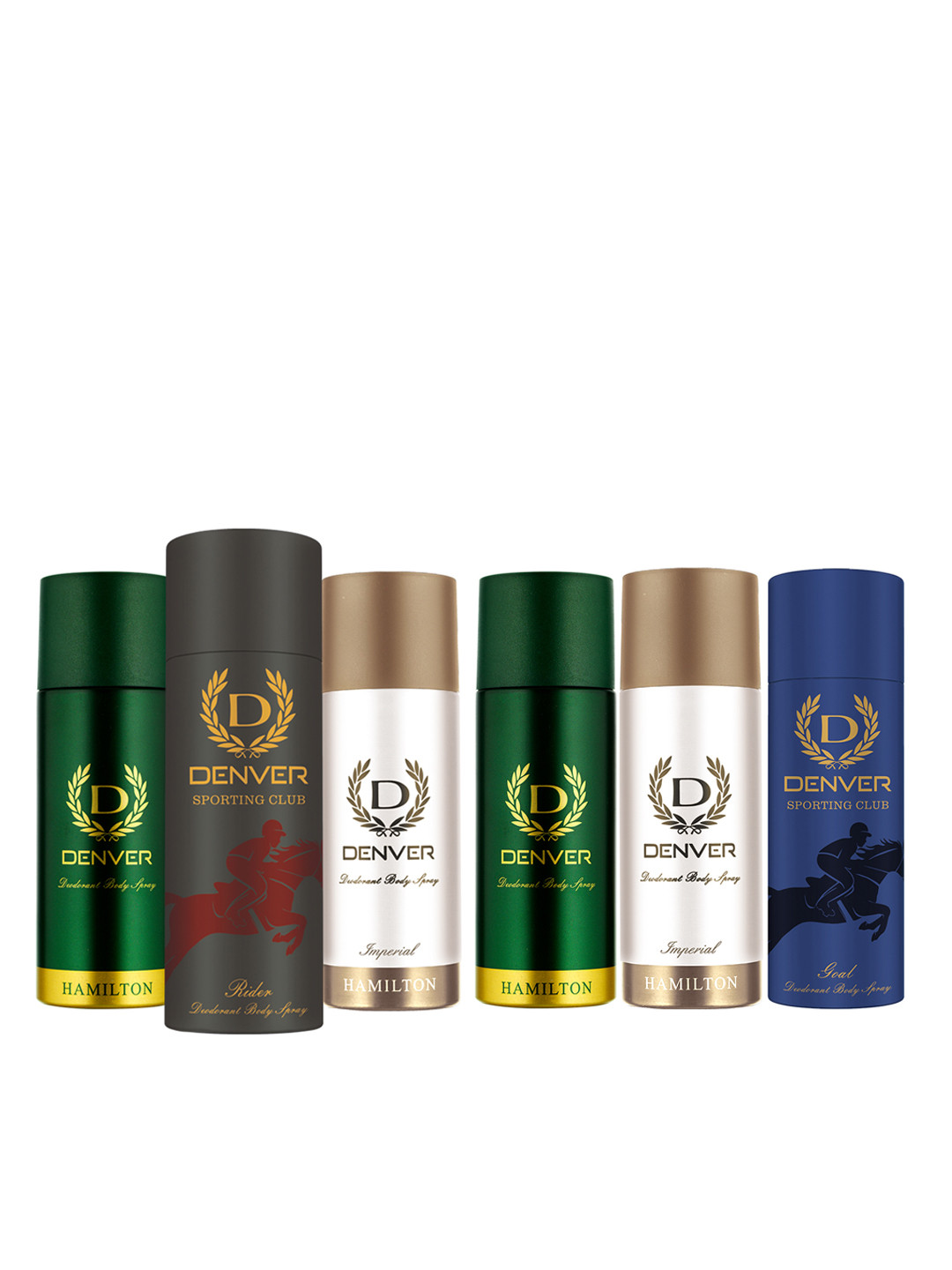 Buy Denver Men Set Of 6 Deodorant Sprays 2 Hamilton + 2 Imperial + Goal ...