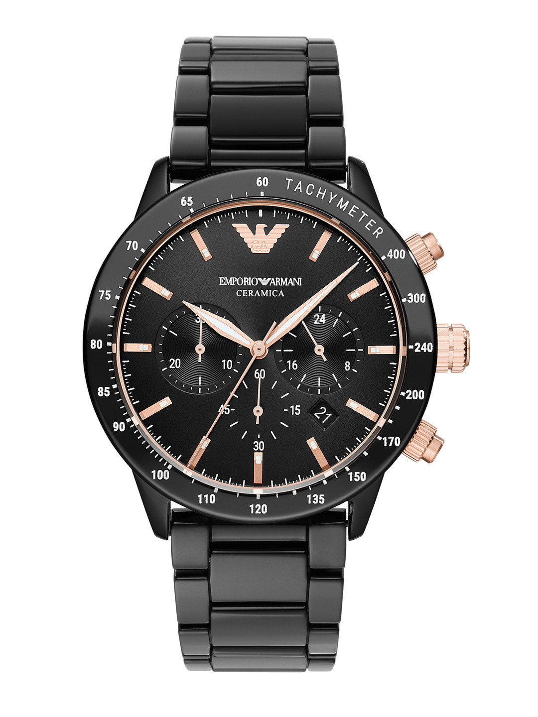 Buy Emporio Armani Men Black Analogue Watch AR70002_OR1 - Watches for ...
