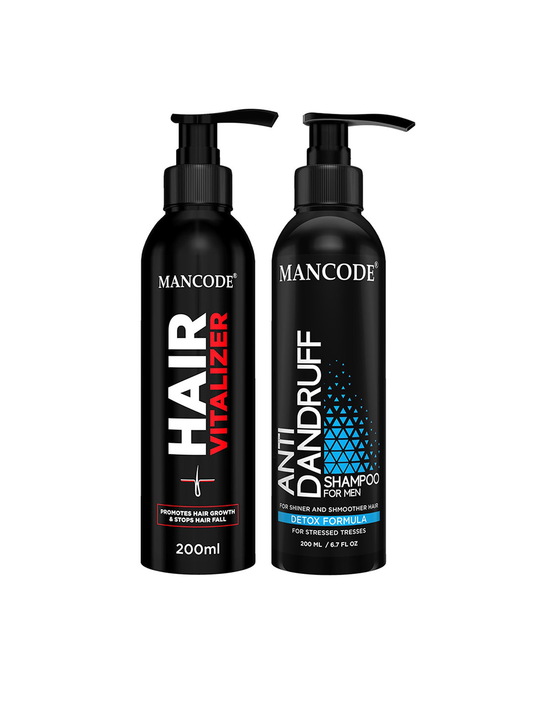 Buy MANCODE Men Hair Vitalizer & Anti Dandruff Shampoo, 200ml (Combo Of ...