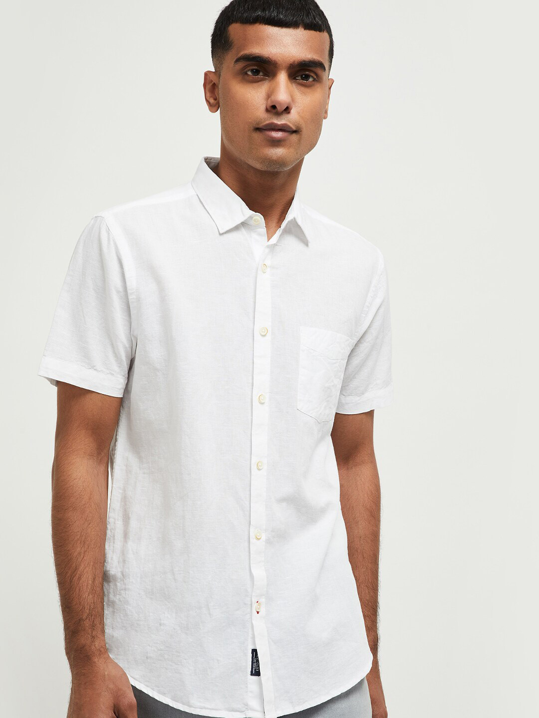Buy Max Men White Regular Fit Solid Casual Shirt - Shirts for Men ...