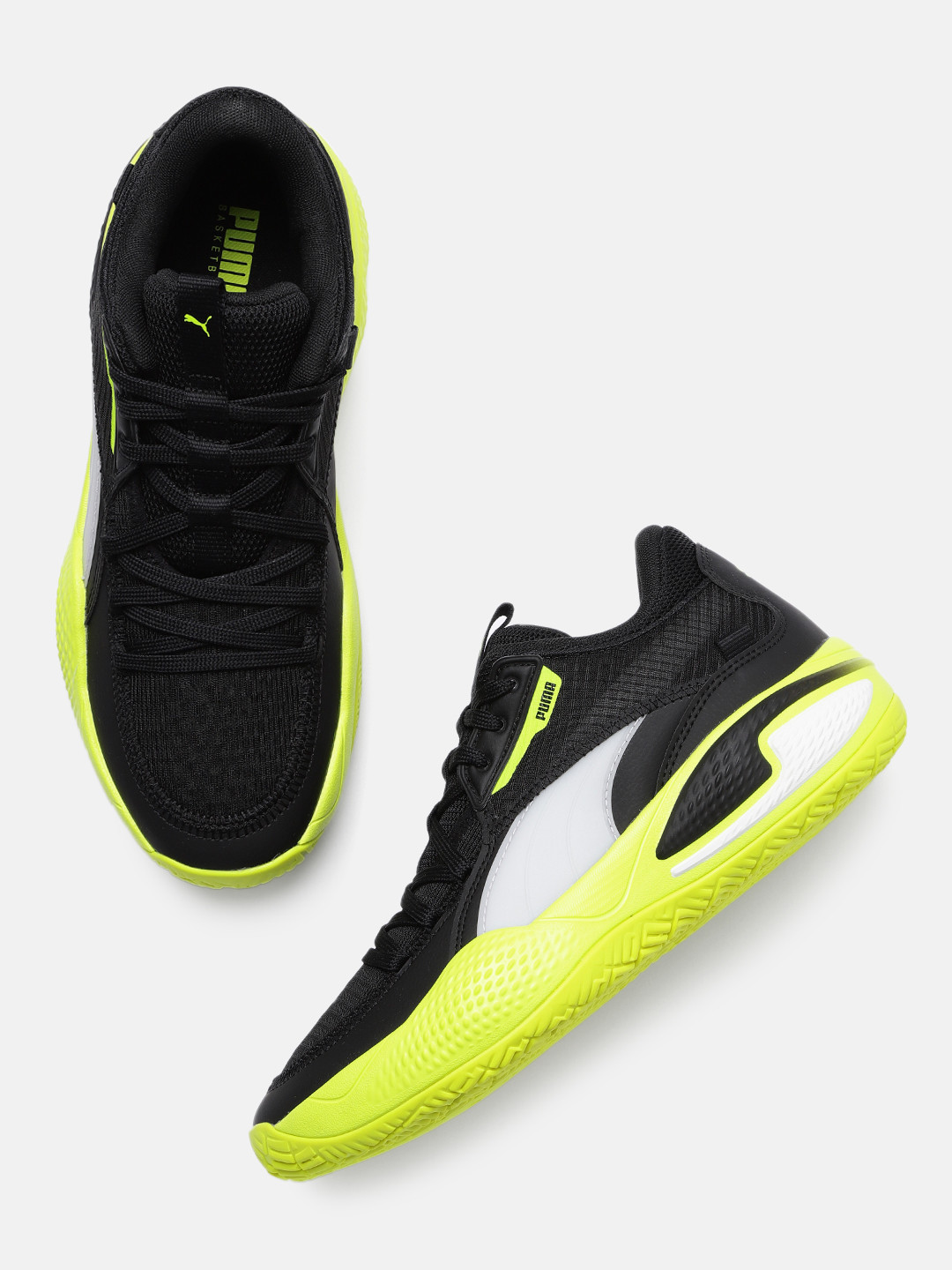 Buy PUMA Hoops Unisex Black Court Rider Basketball Shoes - Sports Shoes ...