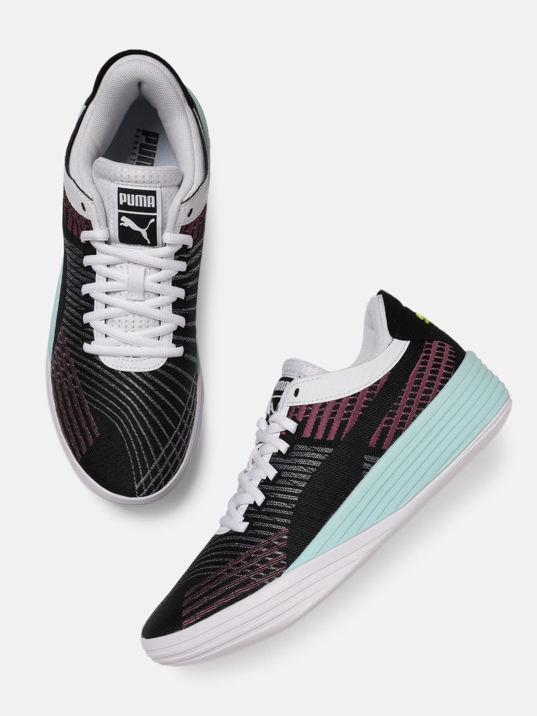 Buy PUMA Hoops Unisex Black Clyde All Pro Basketball Shoes - Sports ...