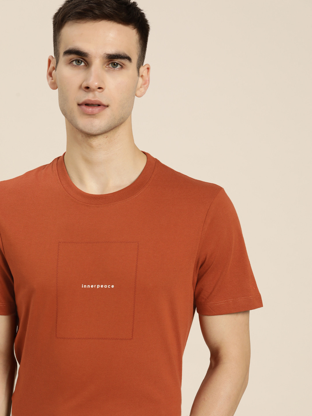 Buy Ether Men Rust Orange Printed T Shirt - Tshirts for Men 13555694 ...