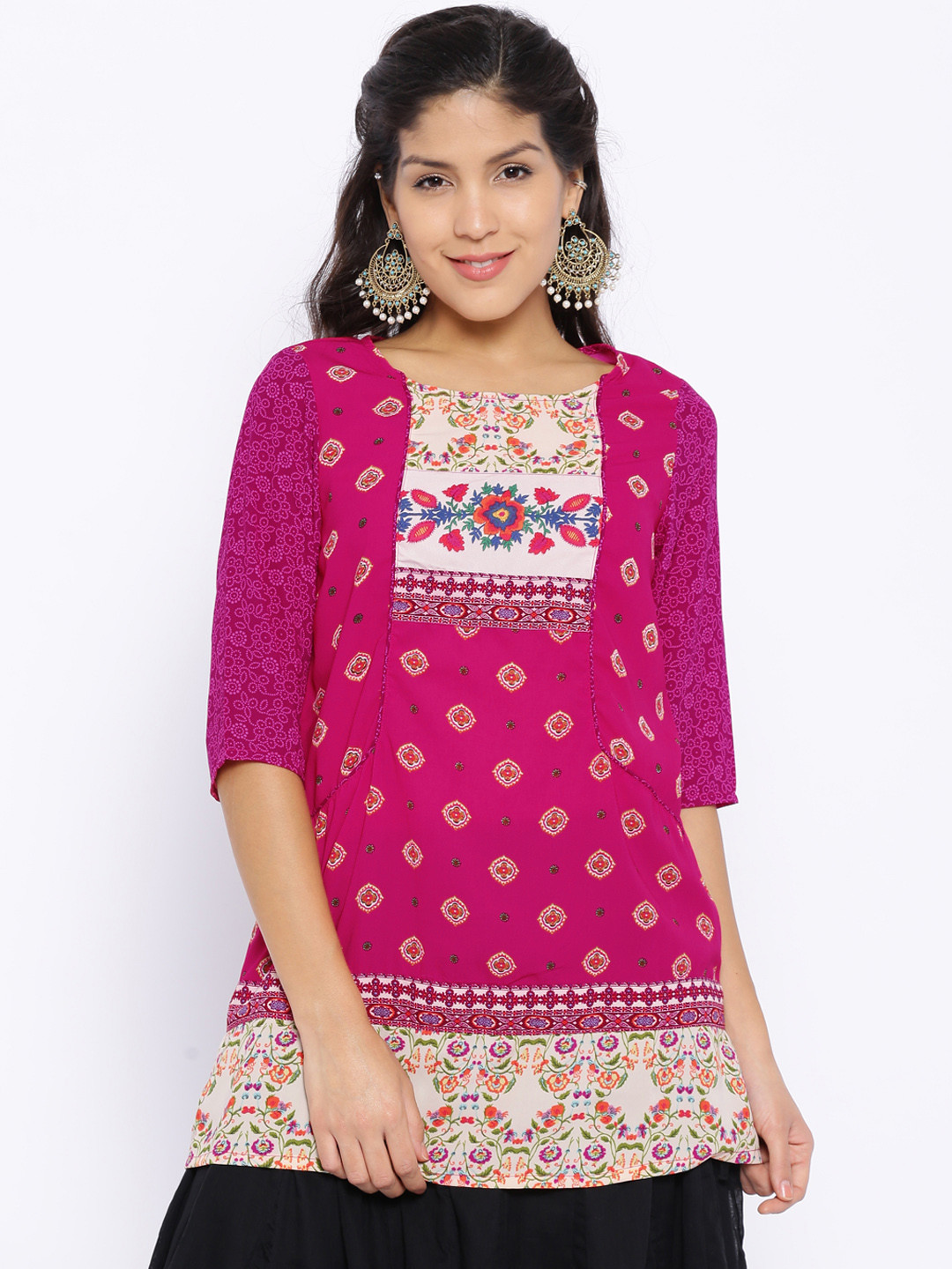 Buy Juniors By Lifestyle Pink Printed Tunic - Tunics for Women 1355731 ...